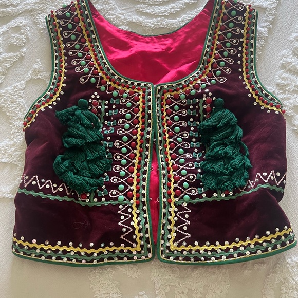 Tops | Vintage Polish Hand Beaded Sewn Vest Boho | Poshmark